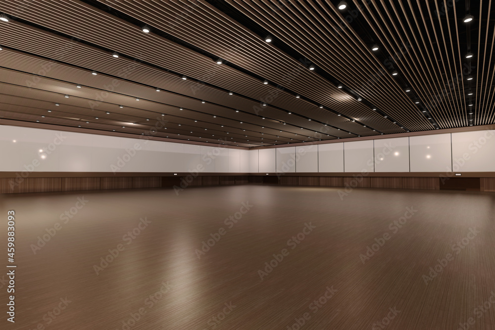 Empty hall exhibition centre.The backdrop for exhibition stand, booth ...