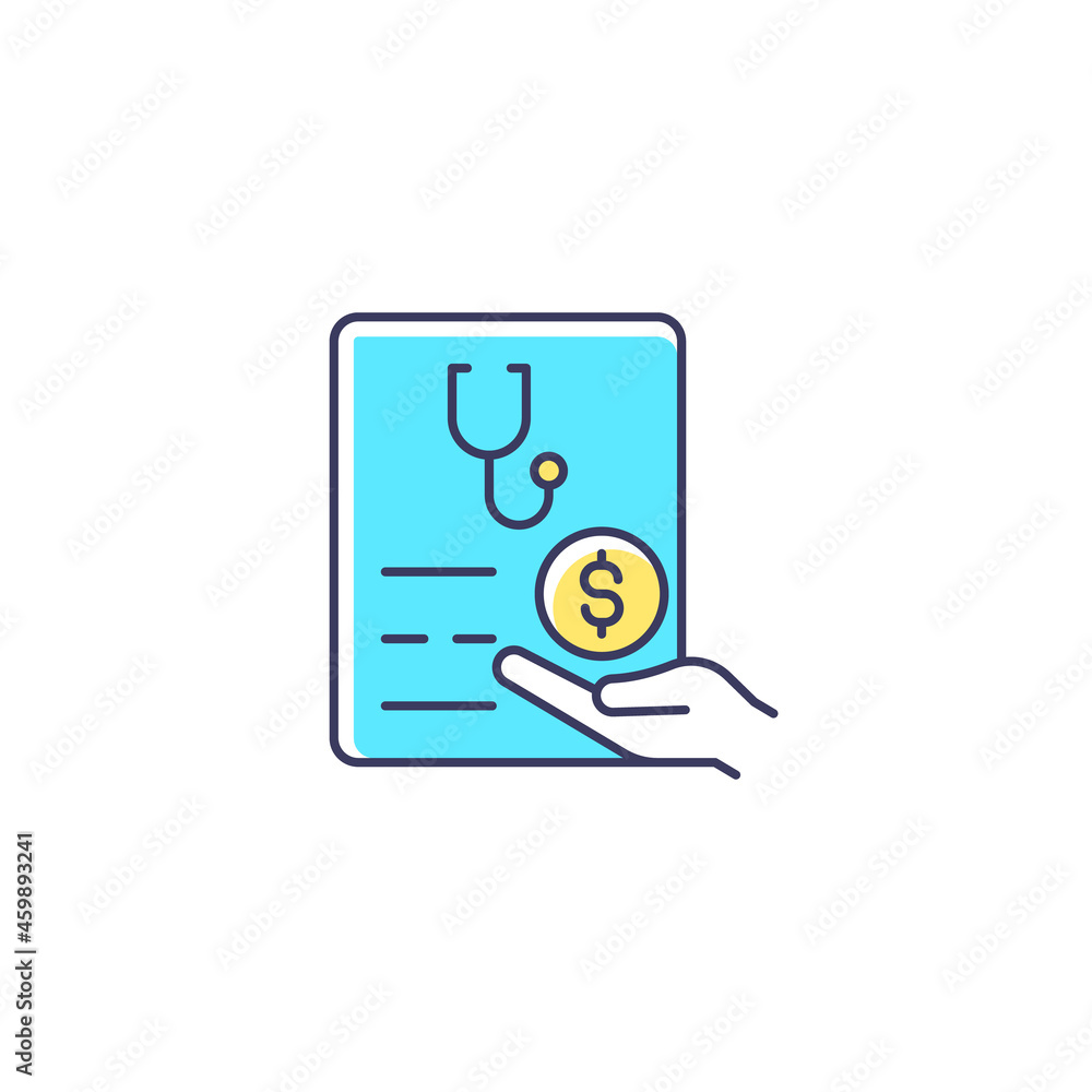 Paid sick days RGB color icon. Keep employees healthy. Decreasing ...