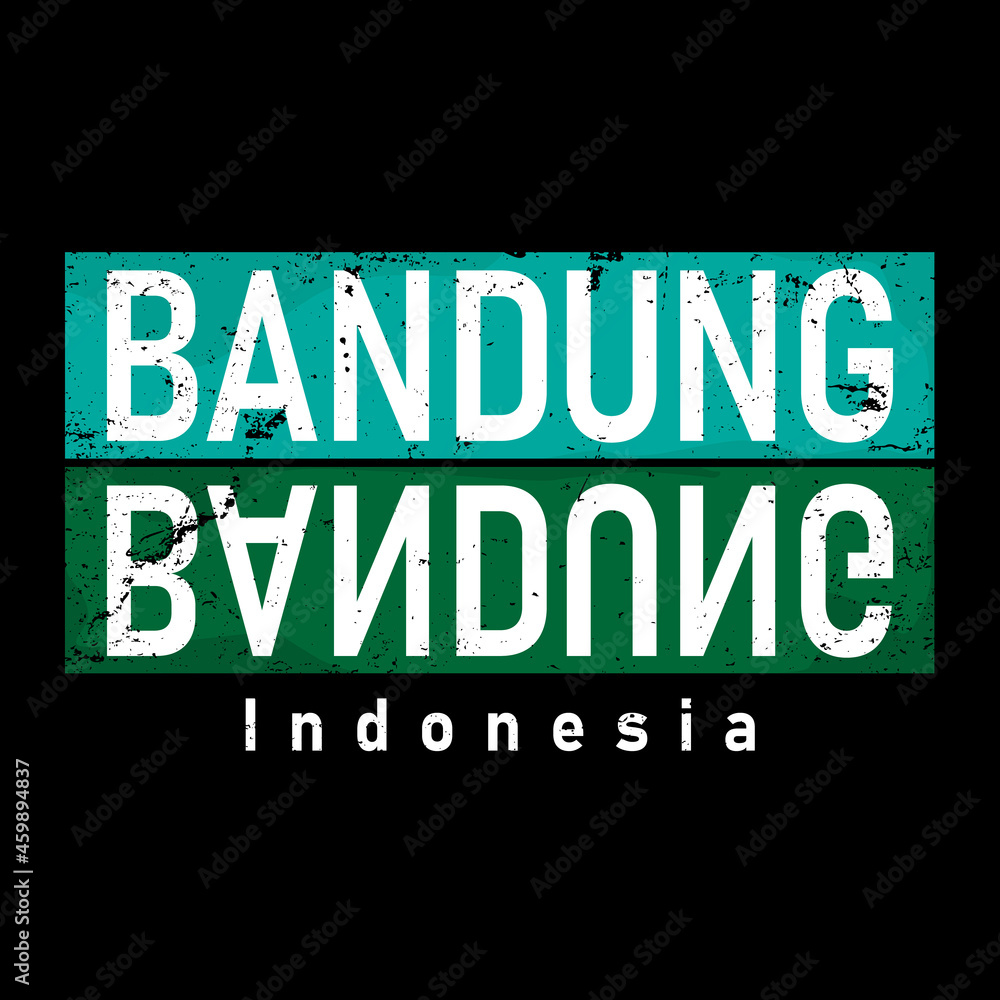 City of bandung t-shirt design vector logo for print Stock Vector ...