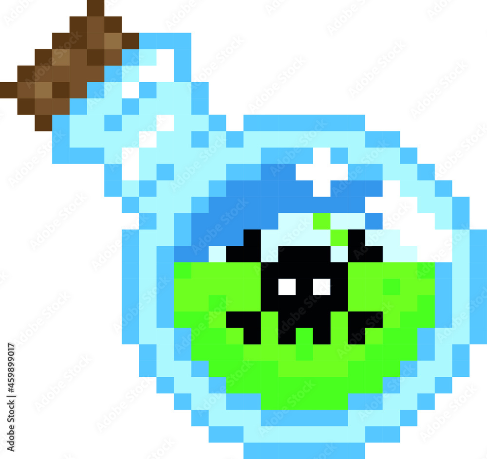 poison Pixel Art isolated on white Background. Vector illustration ...
