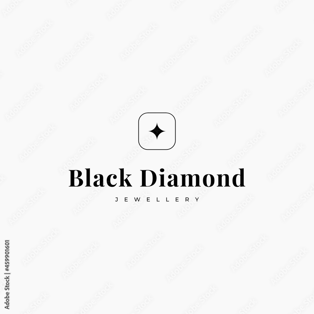 isolated black diamond logo design Stock Vector | Adobe Stock