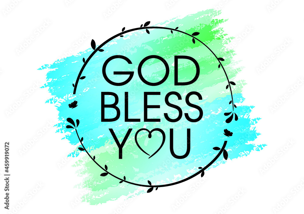 god bless you inspirational quotes t shirt design graphic vector Stock ...
