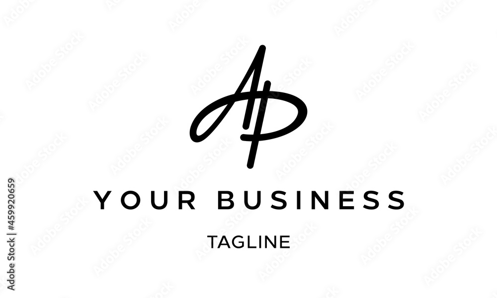 AP Logo Design Stock Vector | Adobe Stock