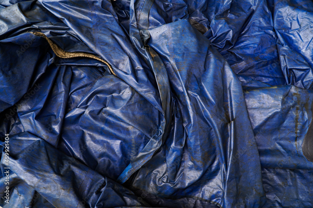 Large Blue Plastic Tarp Background With Wrinkles Shadows,Blue tarps ...