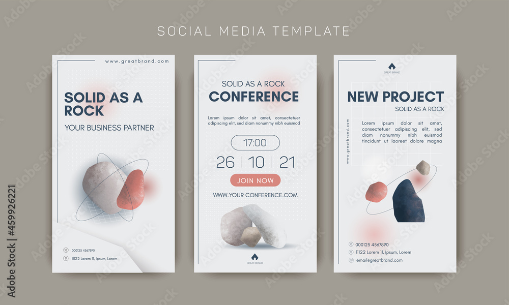 Vector template for social media marketing and web formats, brand ...