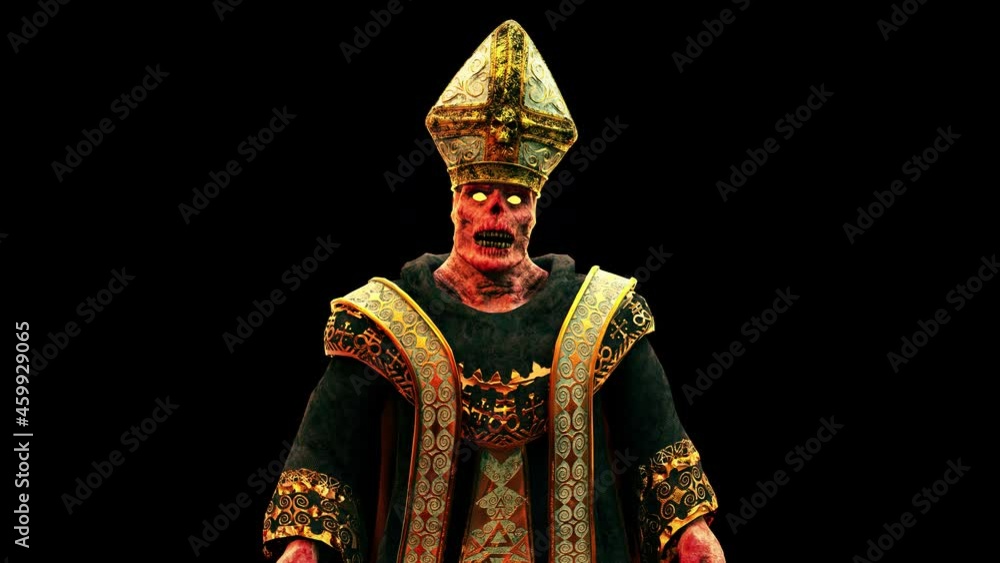 Cursed Pope VJ Loop - is a motion graphics clip featuring corrupted ...