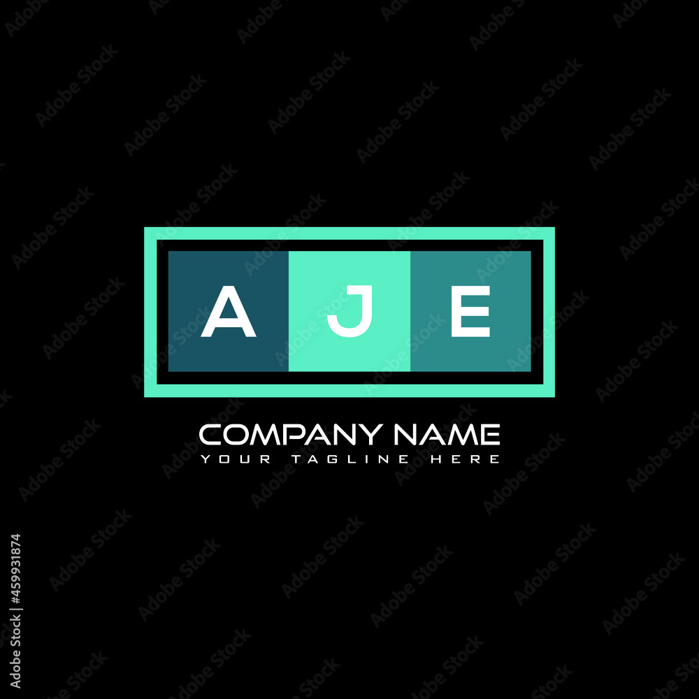 AJE letter logo design on white background.AJE creative initials letter ...