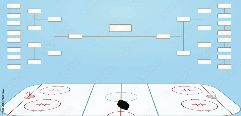 Hockey bracket scheme. vector illustration Stock Vector | Adobe Stock