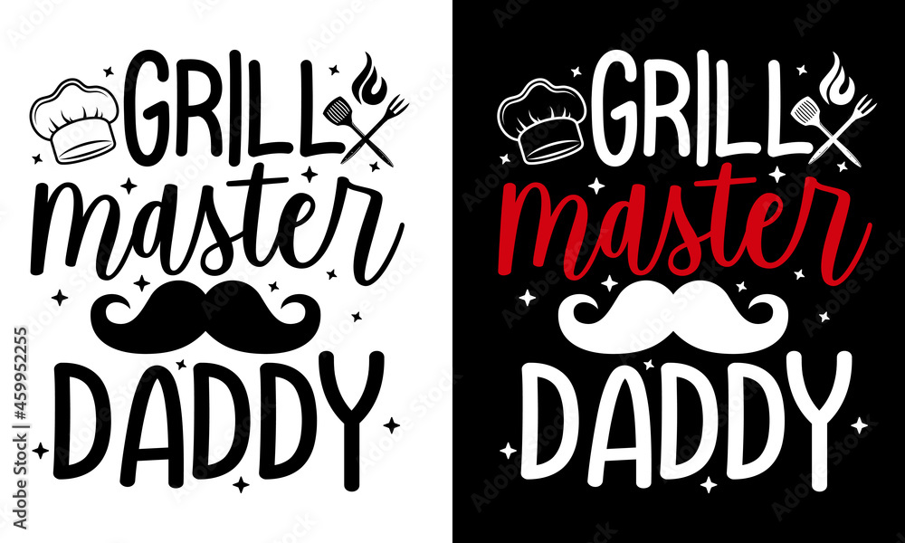 Grill master daddy - Father's Day t shirt design, Hand drawn lettering ...