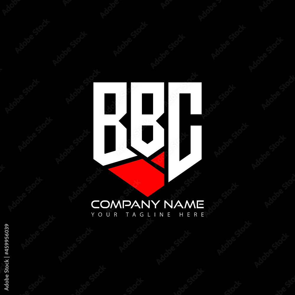 BBC letter logo design on white background. BBC creative initials ...