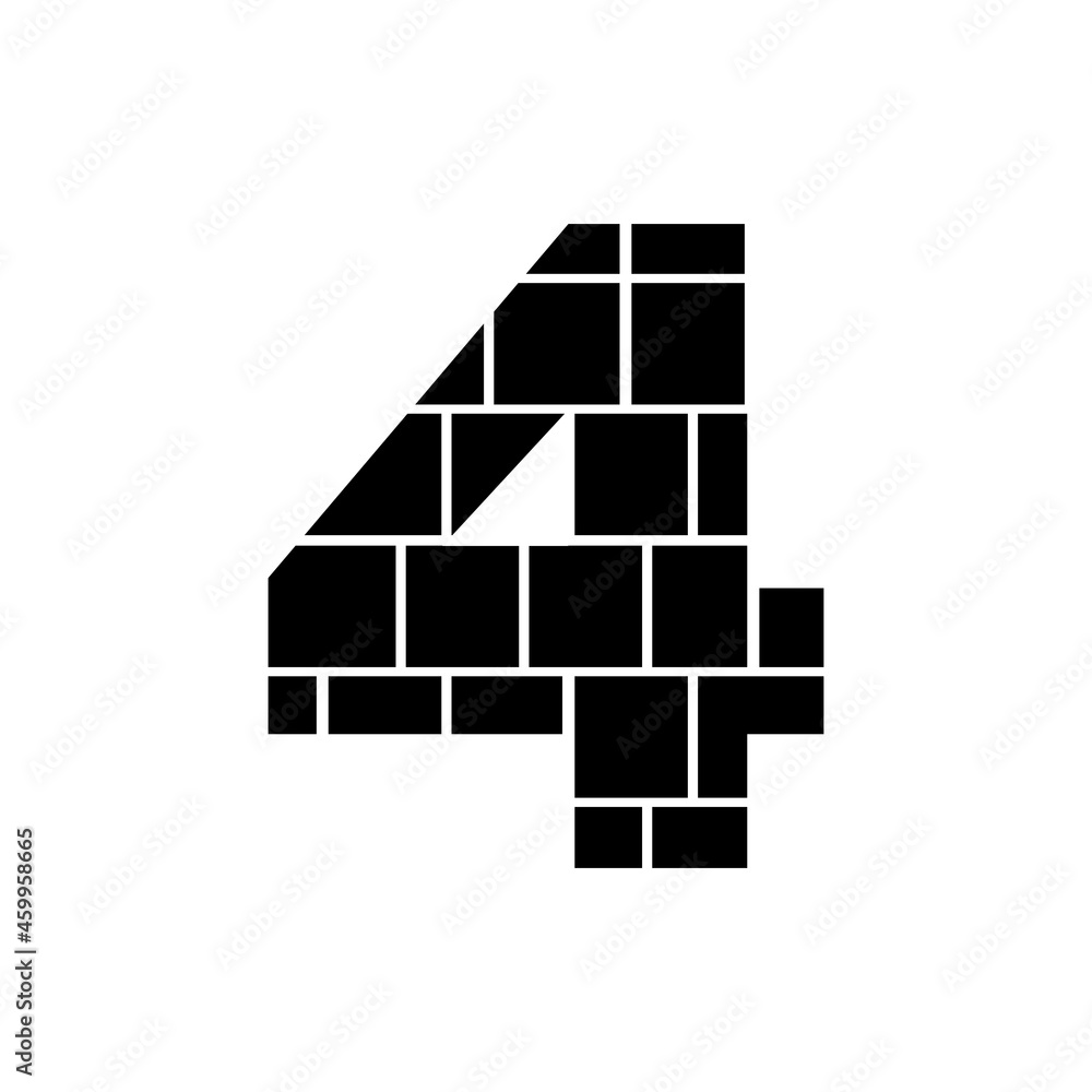 Number 4 Mask Area Number Photo Collage Frames Template Family Photo Number 4 Mask Area Number Photo Collage Frames Template Family Photo