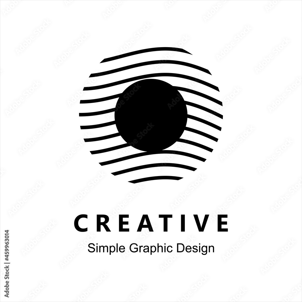 Templat logo desain abstrak. Vektor logo. wavy pupil illustration Stock ...