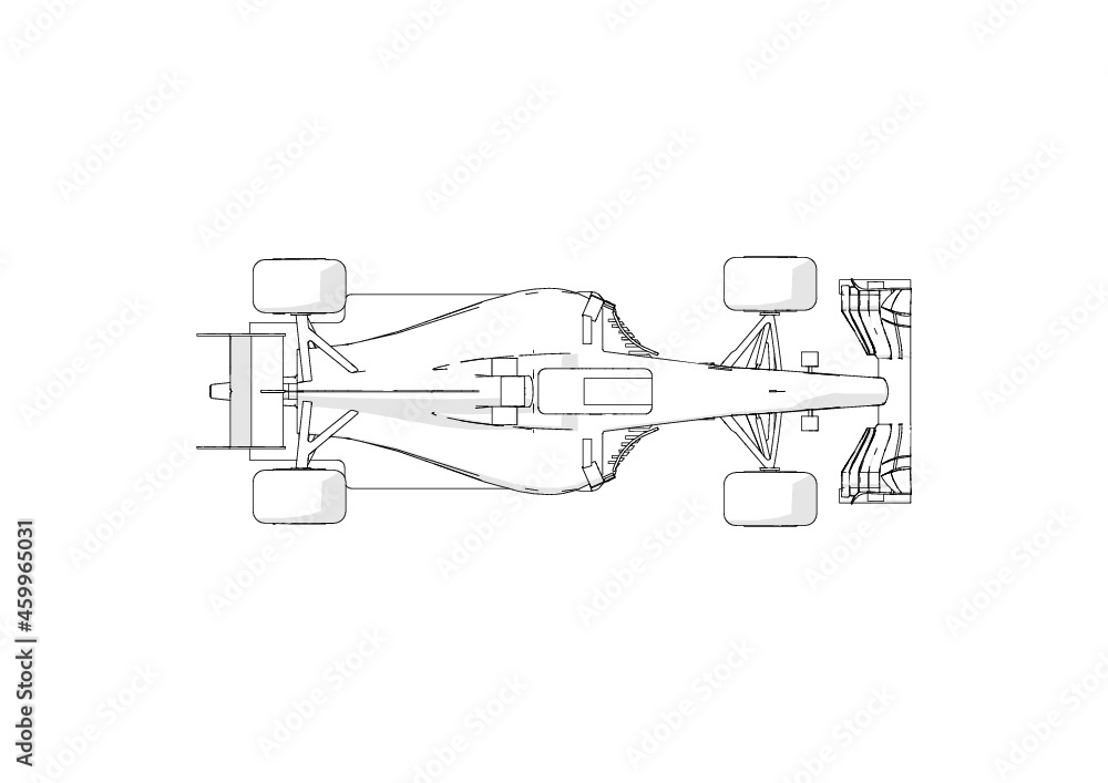 Silhouette F1 Car Vector Stock Vector | Adobe Stock