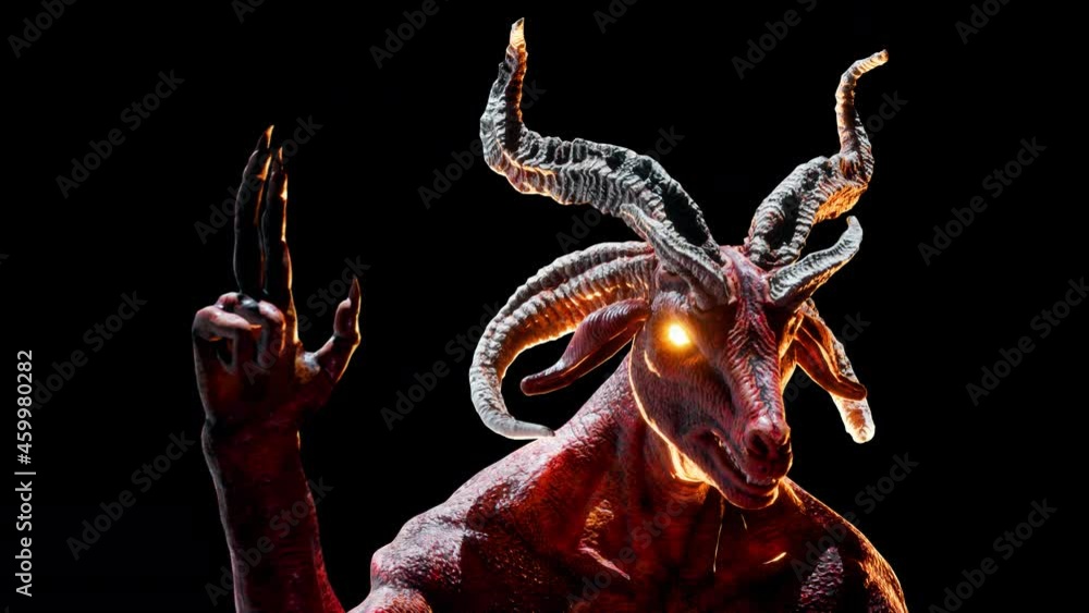 Goat Demon Baphomet VJ Loop - behold to the symbol of hell! Hold your ...