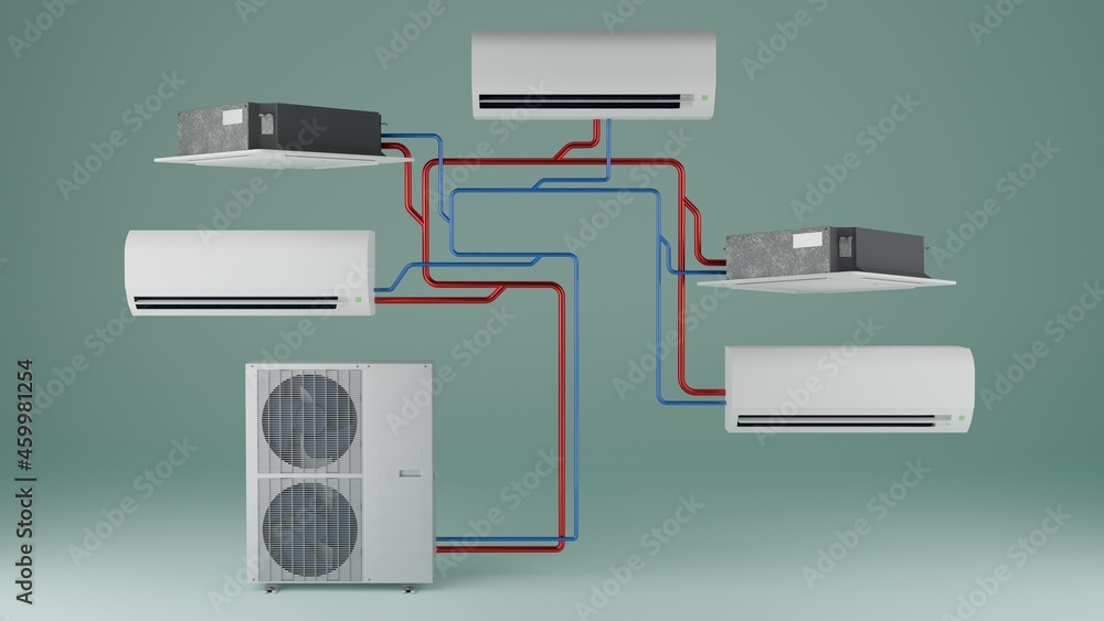 multisystem use of different types of indoor units of the air ...