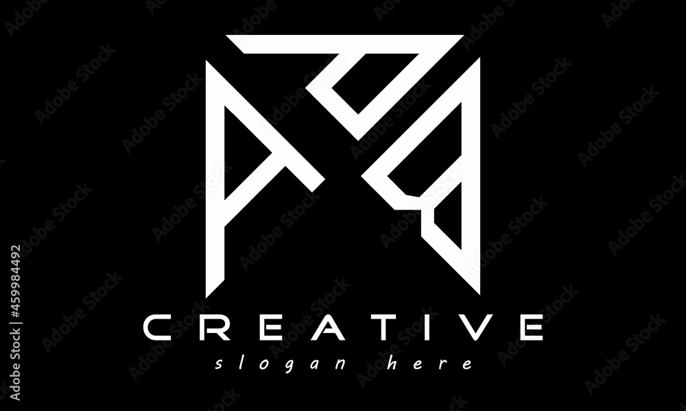 geometric monogram letters APB logo design vector, business logo, icon ...