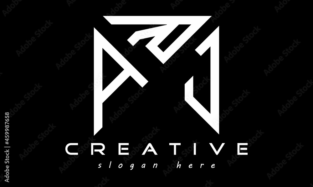 geometric monogram letters ARJ logo design vector, business logo, icon ...