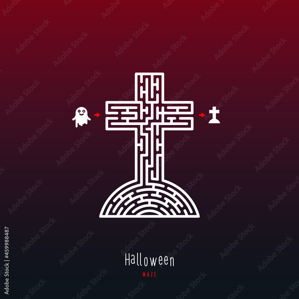 Abstract maze grave. Game for children and parents. Puzzle for kids ...