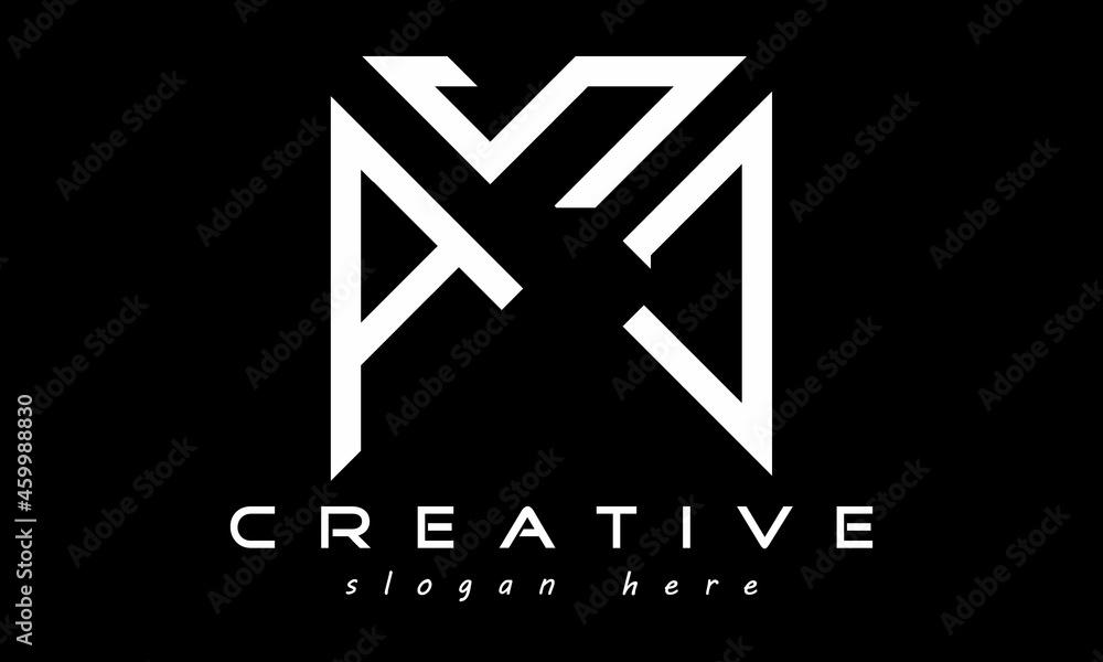 geometric monogram letters ASC logo design vector, business logo, icon ...