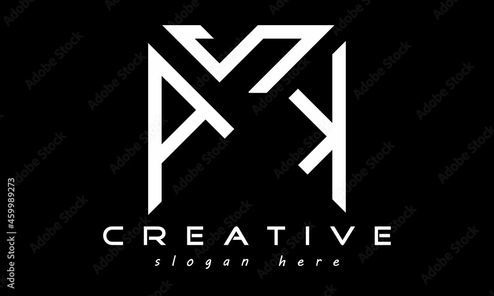 geometric monogram letters ASK logo design vector, business logo, icon ...