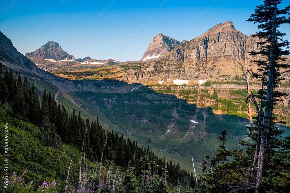 Scenic Highline Trail Views of Glacier Valley by the Going-to-the-Sun ...