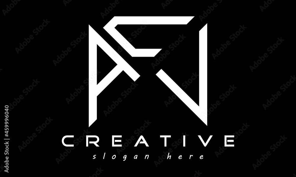 geometric monogram letters AUV logo design vector, business logo, icon ...
