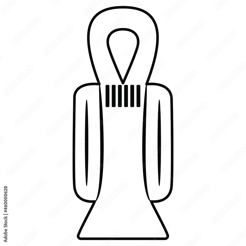 Ancient Egyptian sacred symbol Tyet. Knot of Isis or girdle of Isis ...