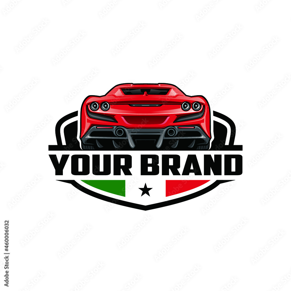 rear side of the car illustration isolated logo vector Stock Vector ...