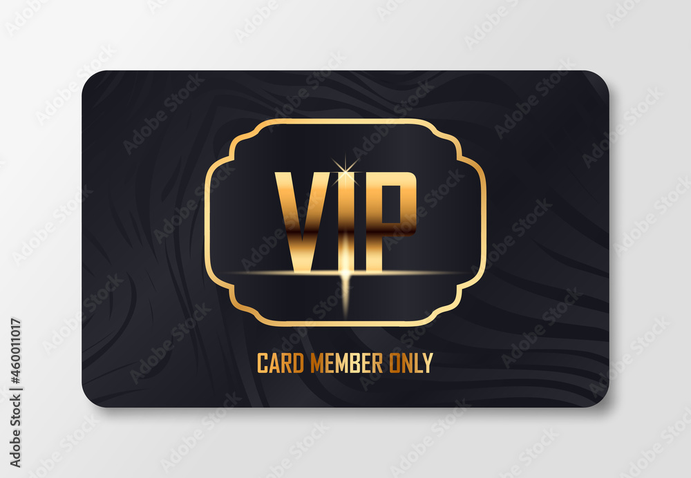Black and gold vip card design template with badge frames. Vector Stock ...