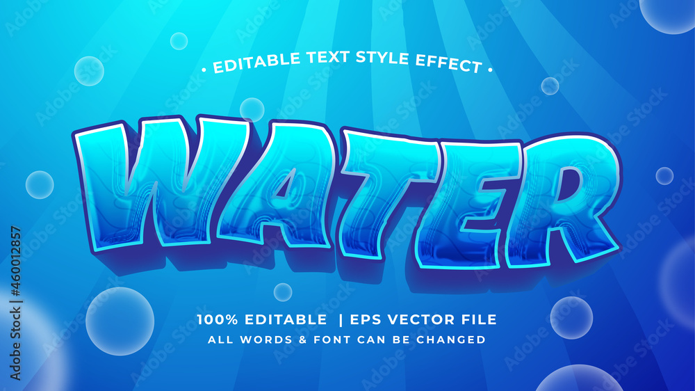 Water 3d Lettering