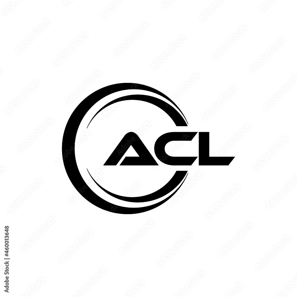 ACL letter logo design with white background in illustrator, vector ...