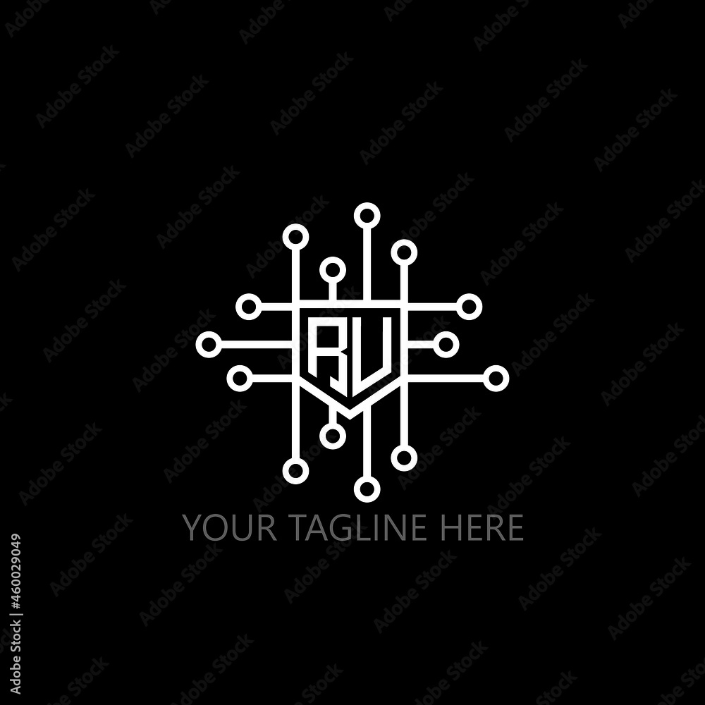 RU letter logo design on black background.RU creative initials letter ... RU letter logo design on black background.RU creative initials letter ...