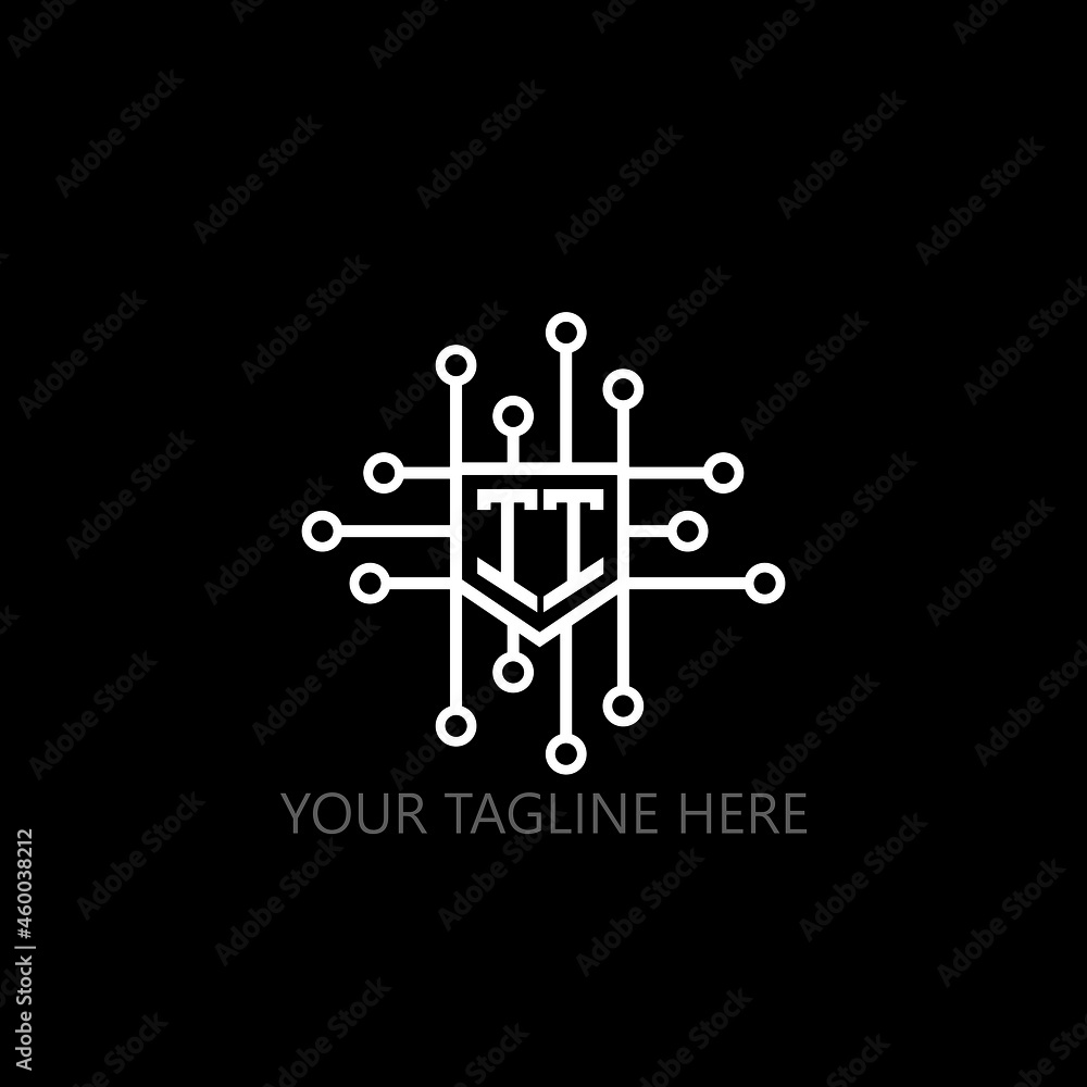 TI letter logo design on black background.TI creative initials letter ...