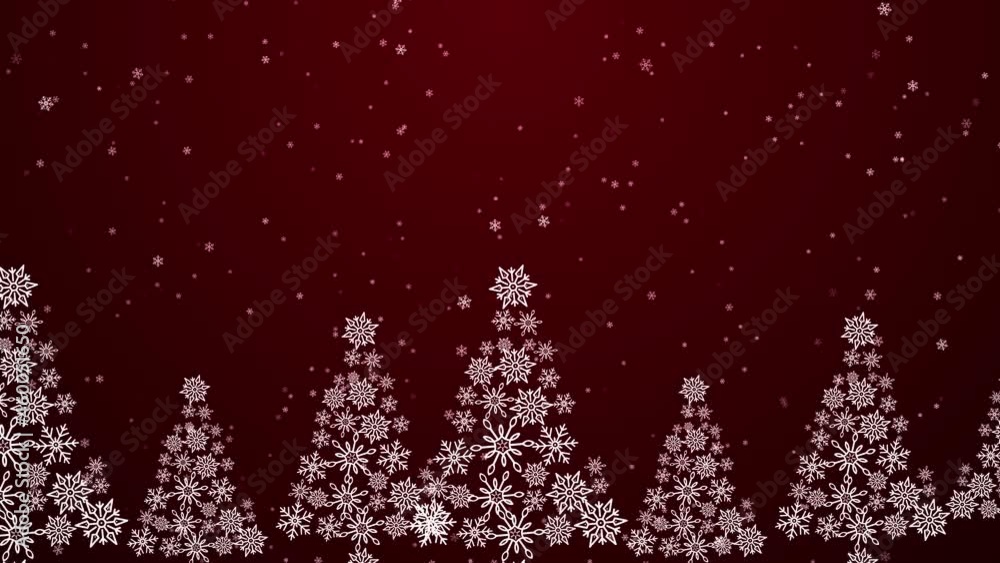 4K Christmas and new year and winter holidays themed Snow Flat Loop ...