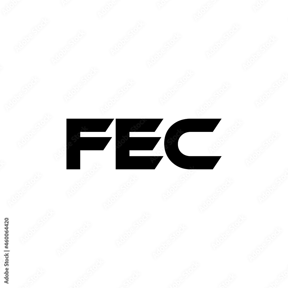 FEC letter logo design with white background in illustrator, vector ...