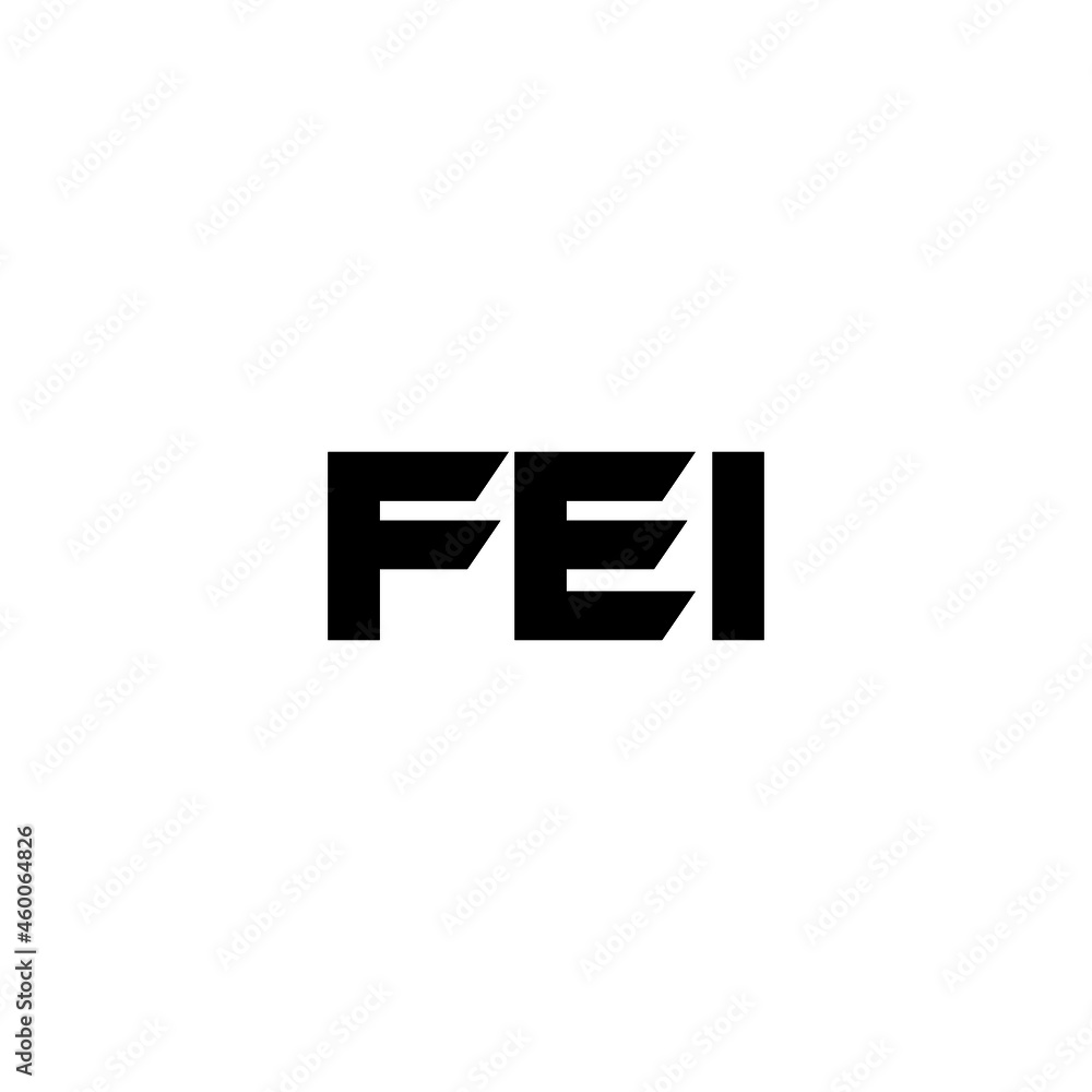 FEI letter logo design with white background in illustrator, vector ...
