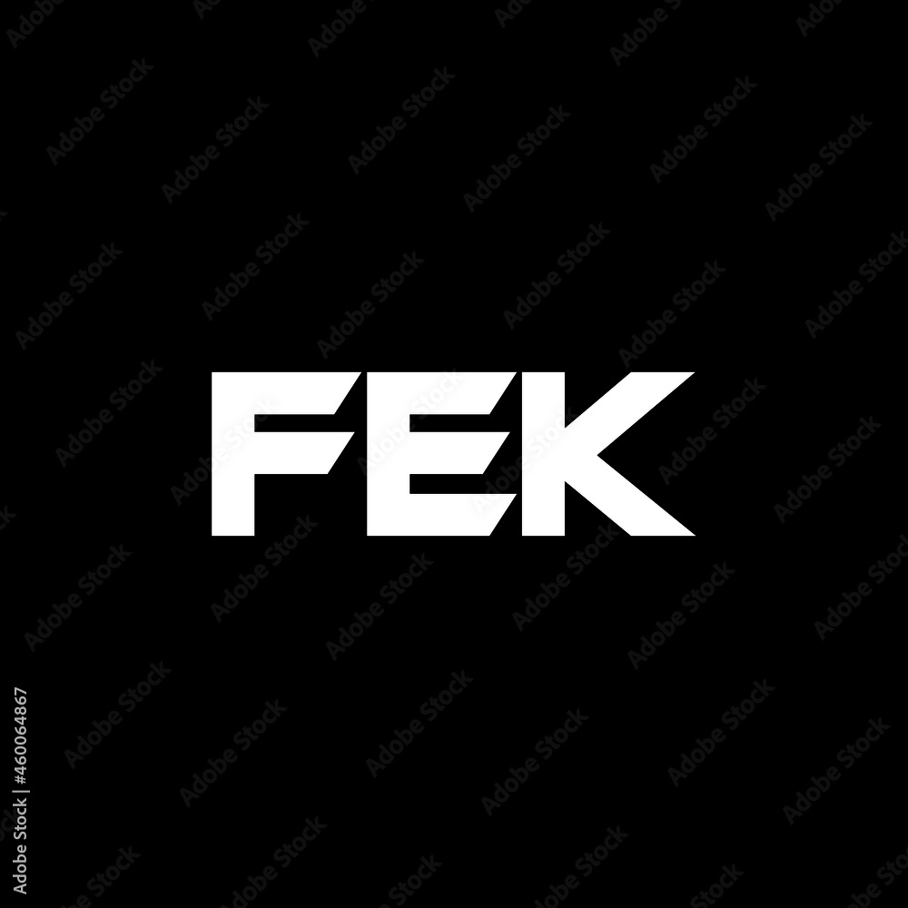 FEK letter logo design with black background in illustrator, vector ...