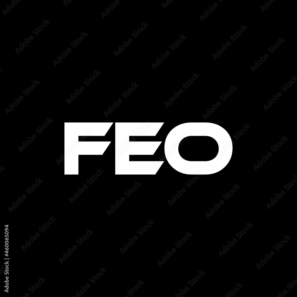 FEO letter logo design with black background in illustrator, vector ...