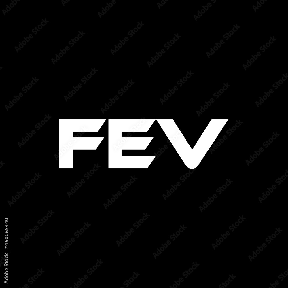 FEV letter logo design with black background in illustrator, vector ...