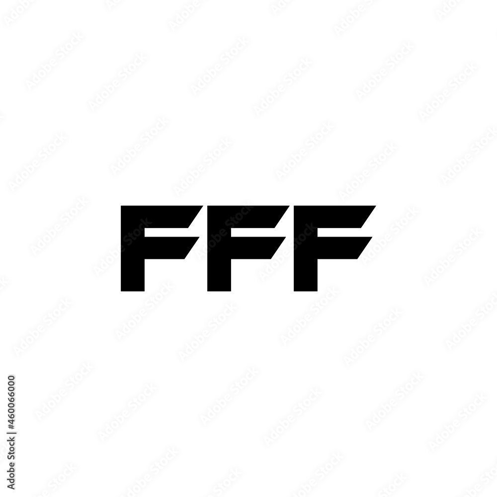 FFF letter logo design with white background in illustrator, vector ...