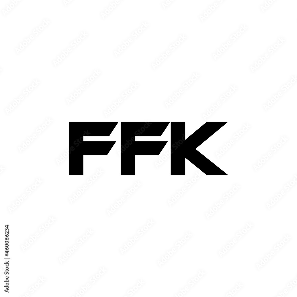 FFK letter logo design with white background in illustrator, vector ...