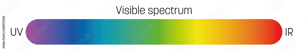 Visible spectrum of light. Electromagnetic spectrum visible by human ...