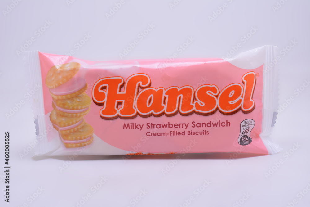 Hansel strawberry biscuit in Manila, Philippines Stock Photo | Adobe Stock