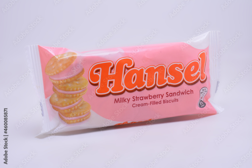 Hansel strawberry biscuit in Manila, Philippines Stock Photo | Adobe Stock