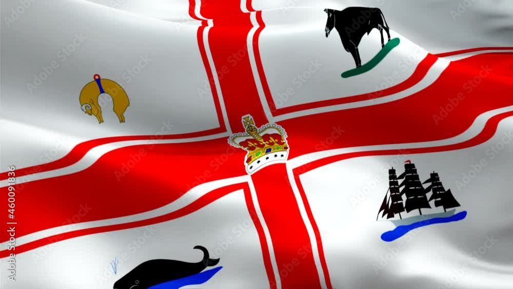 Vidéo Stock Melbourne city flag. Aussie flag video waving in wind ...