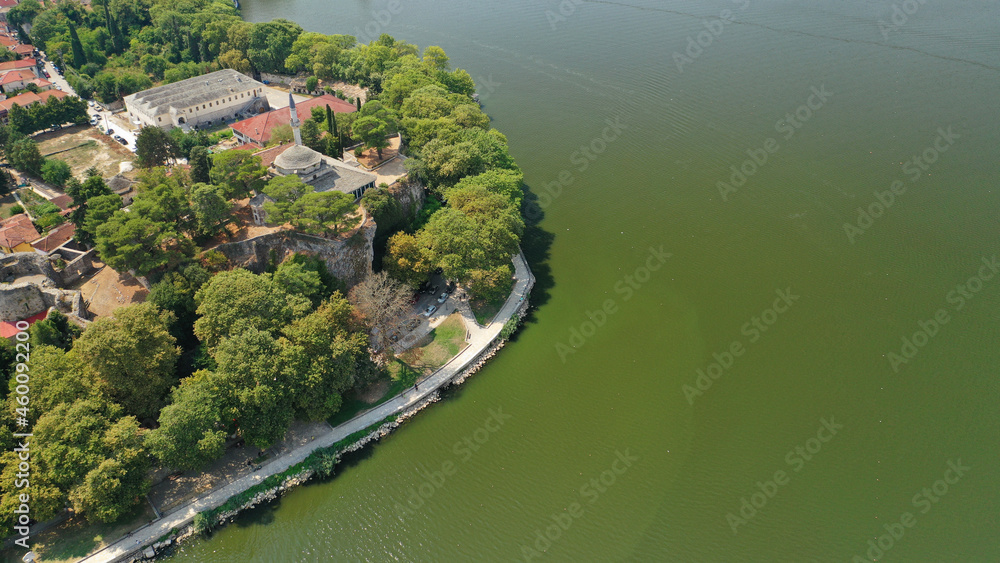 Aerial drone photo of iconic castle and ancinet citadel of Ioannina ...
