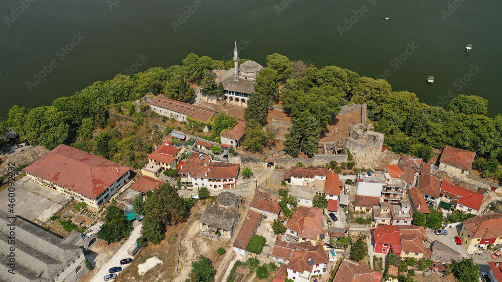 Aerial drone photo of iconic castle and ancinet citadel of Ioannina ...