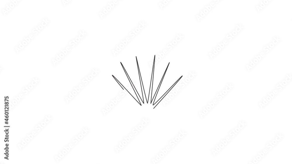 Animation of one single line drawing of beauty scallop for Chinese ...