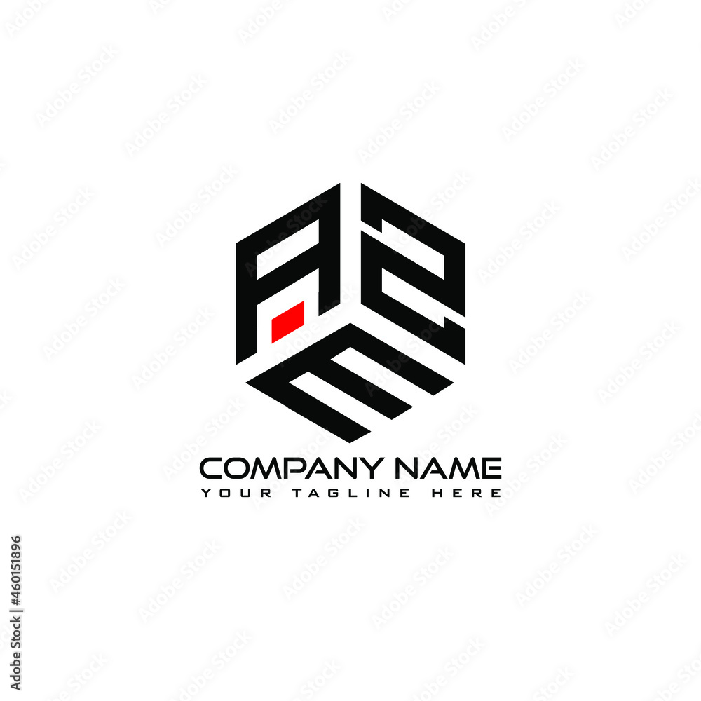 AZE letter logo design on white background.AZE creative initials letter ...