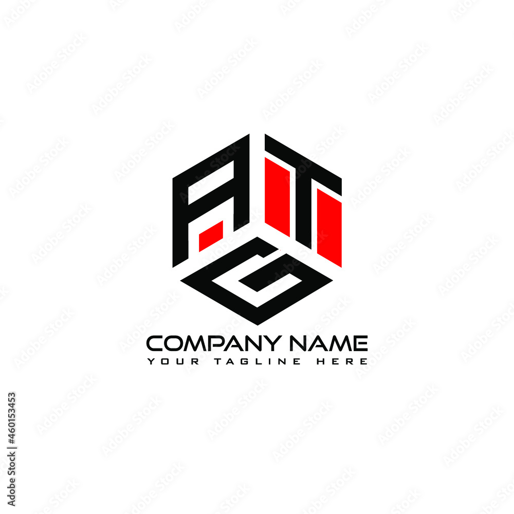 ATG letter logo design on white background.ATG creative initials letter ...